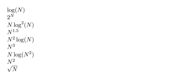 Solved Consider the following functions in terms of order of | Chegg.com