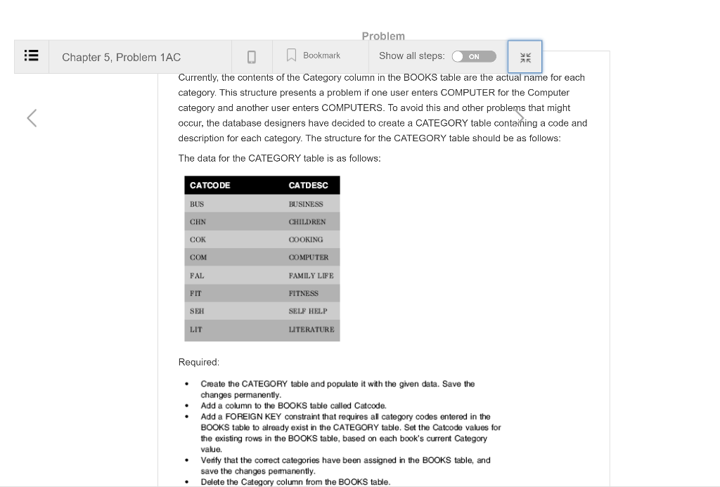 Solved Problem Chapter 5, Problem 1AC Bookmark Show all | Chegg.com