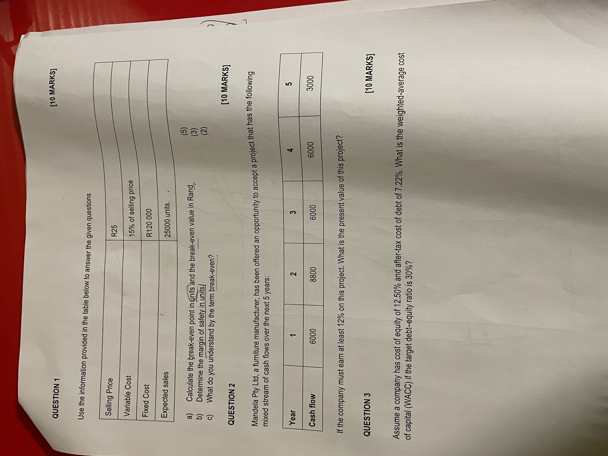 Solved Use the information provided in the table below to | Chegg.com