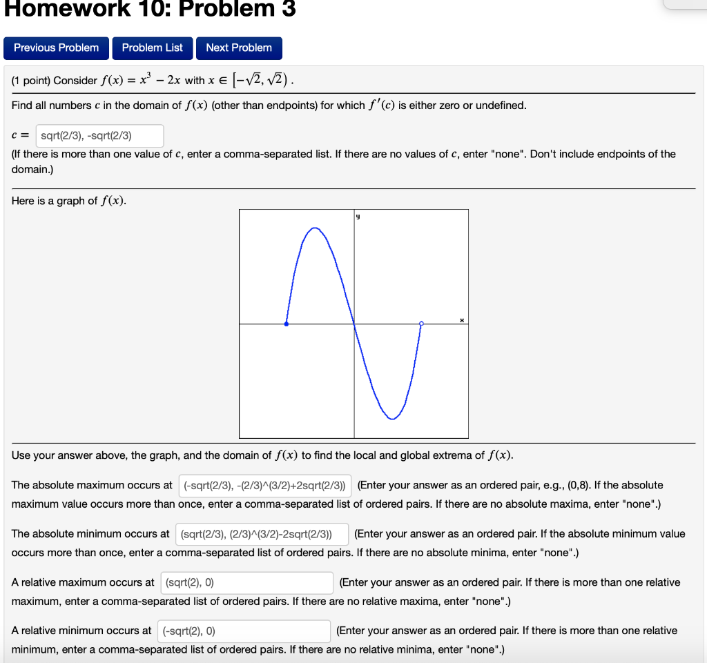 Solved Homework 10: Problem 3 Previous Problem Problem List | Chegg.com
