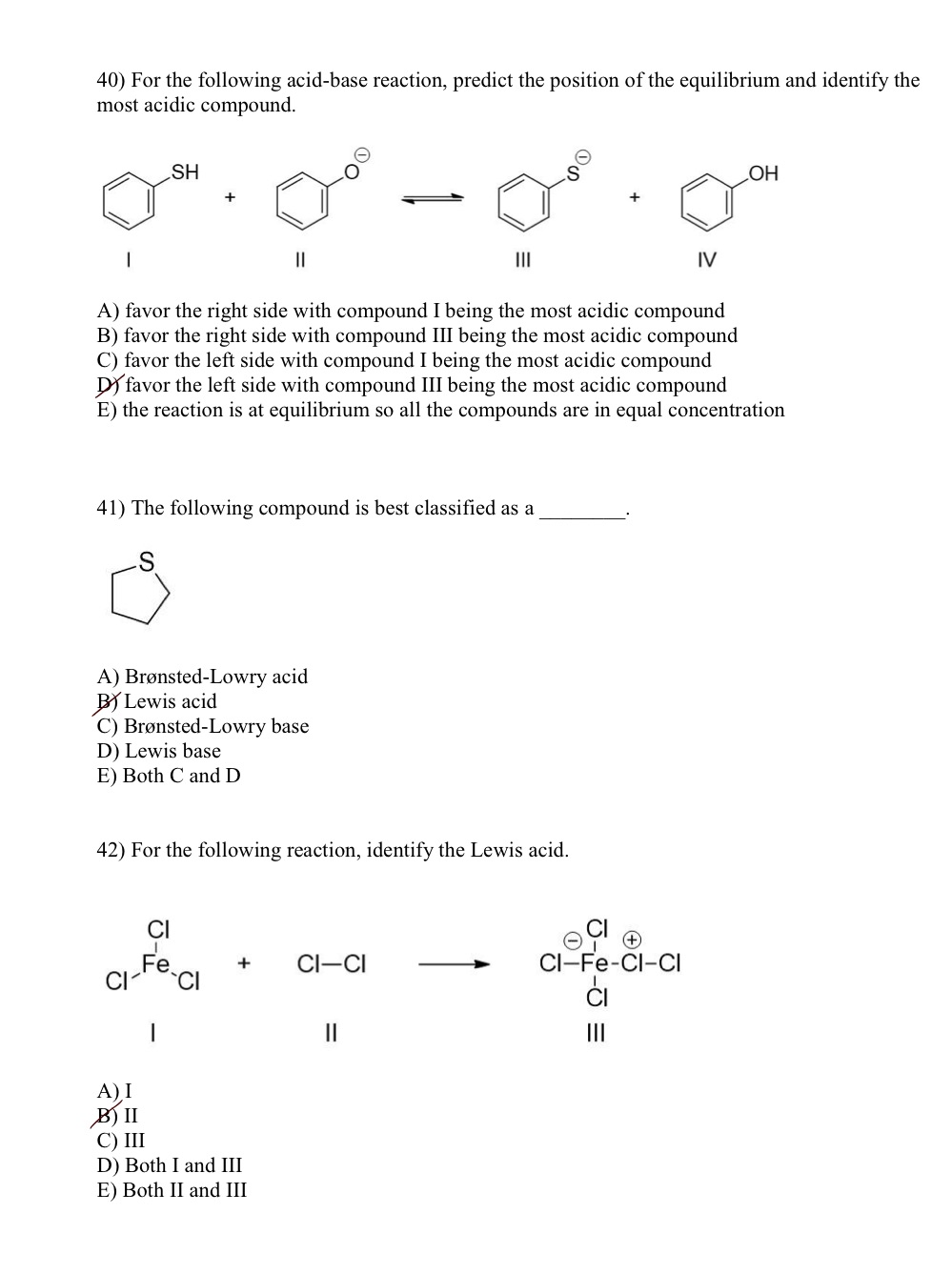 Solved 40) For the following acid-base reaction, predict the | Chegg.com