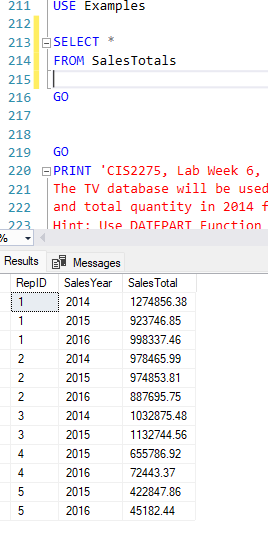 Solved The Examples database will be used for this | Chegg.com
