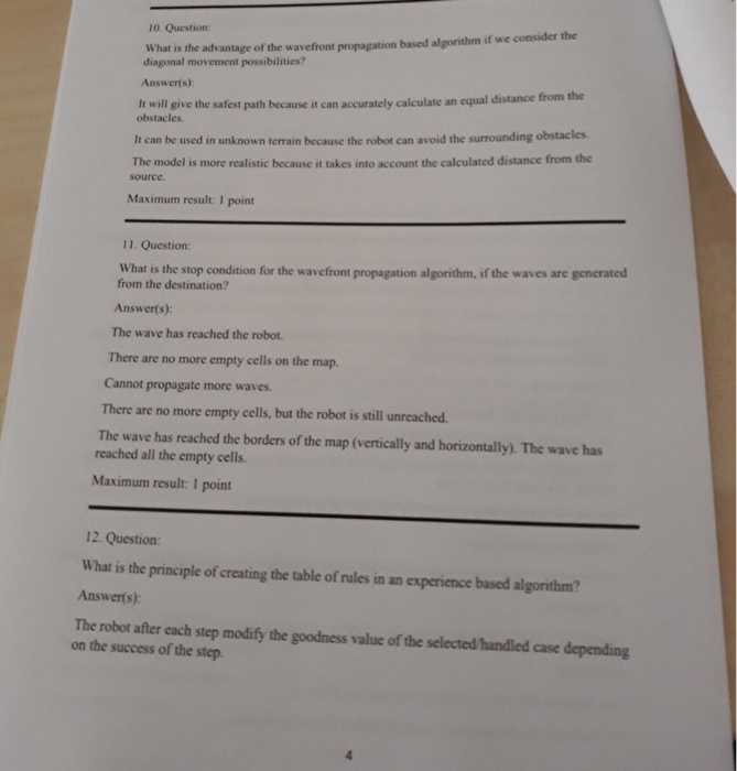 Solved 10. Question: What is the advantage of the wavefront | Chegg.com