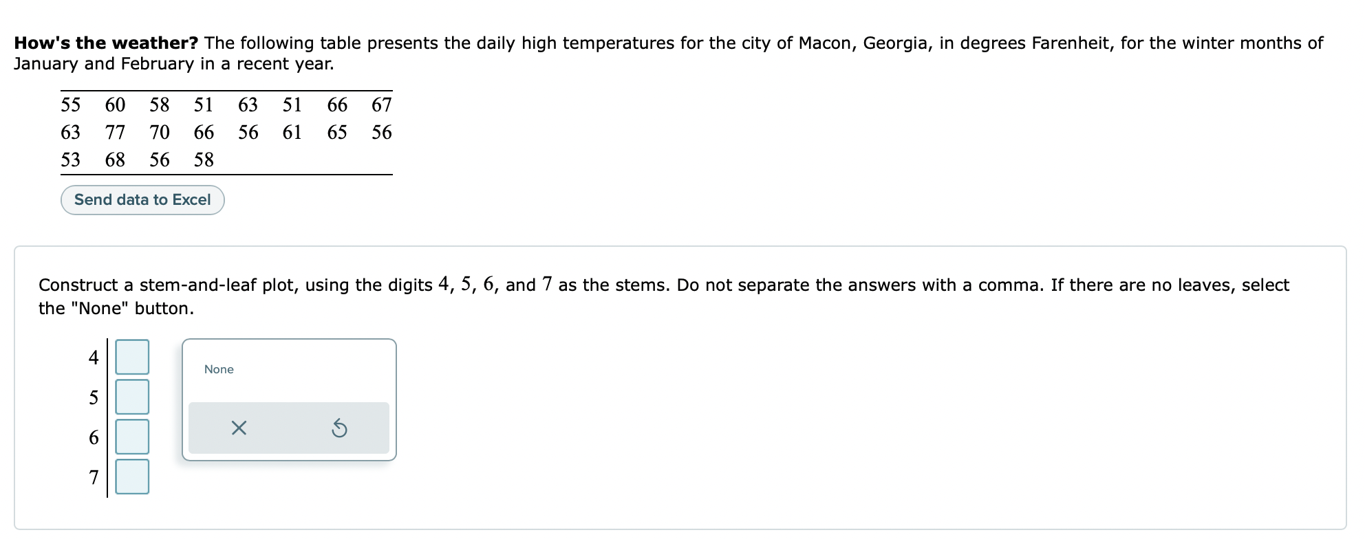 Solved Construct a stem-and-leaf plot, using the digits | Chegg.com