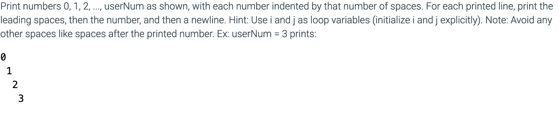 Solved Print Numbers 012 Usernum As Shown With Each 