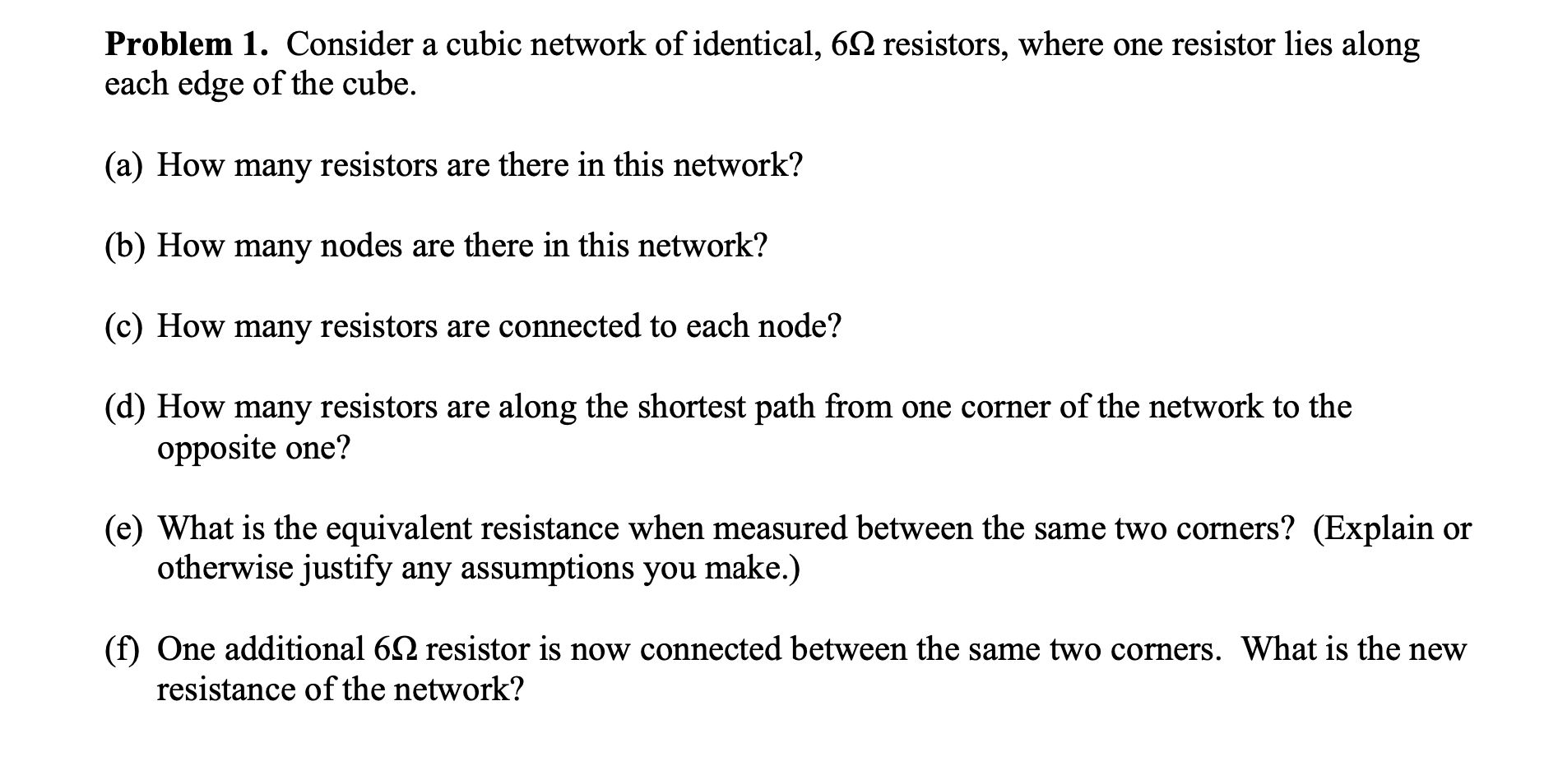 Solved Problem 1. Consider a cubic network of identical, 62 | Chegg.com