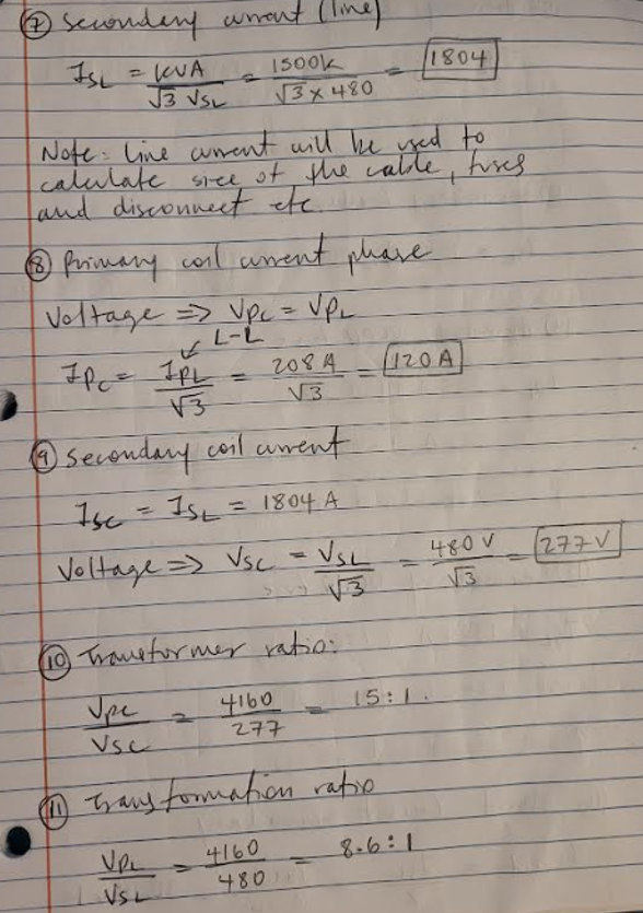 For the following figure, find primary feeder size, | Chegg.com