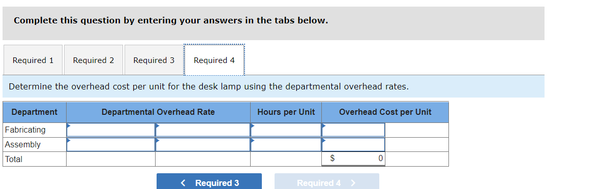 Solved xercise 4-9 (Algo) Allocating overhead using | Chegg.com