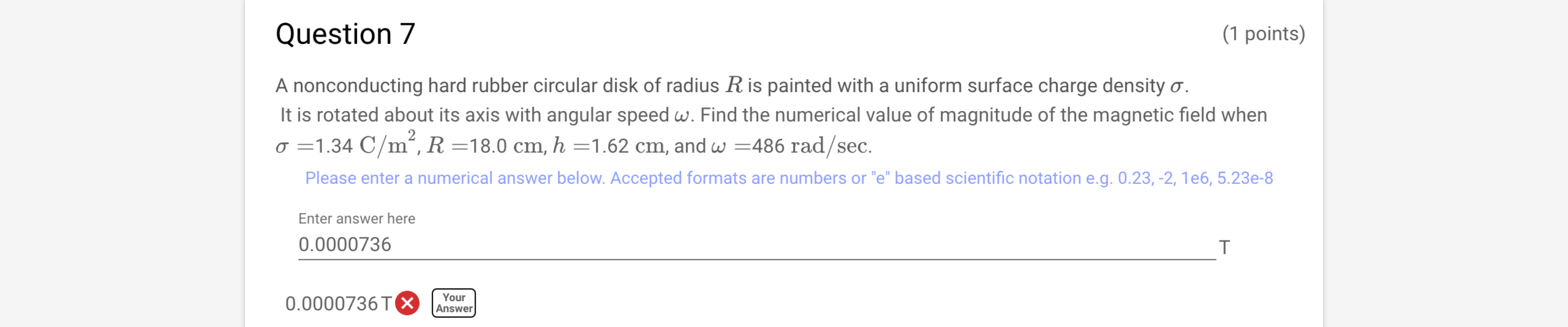 Solved Question 7A nonconducting hard rubber circular disk | Chegg.com