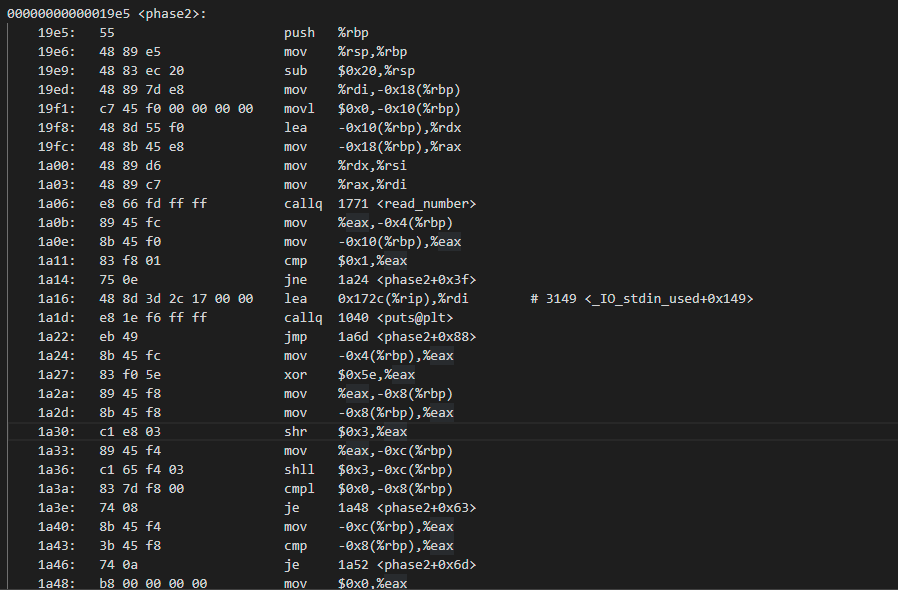 Binary Bomb Phase 2: Can you please interpret what | Chegg.com
