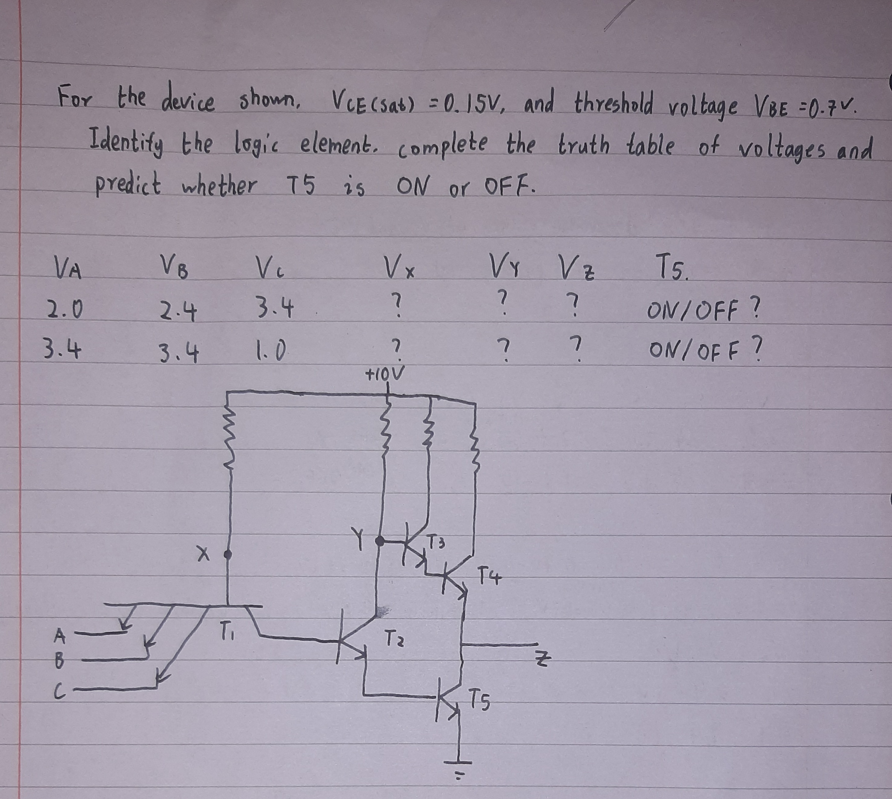 Solved Complete the truth table of this TTL | Chegg.com