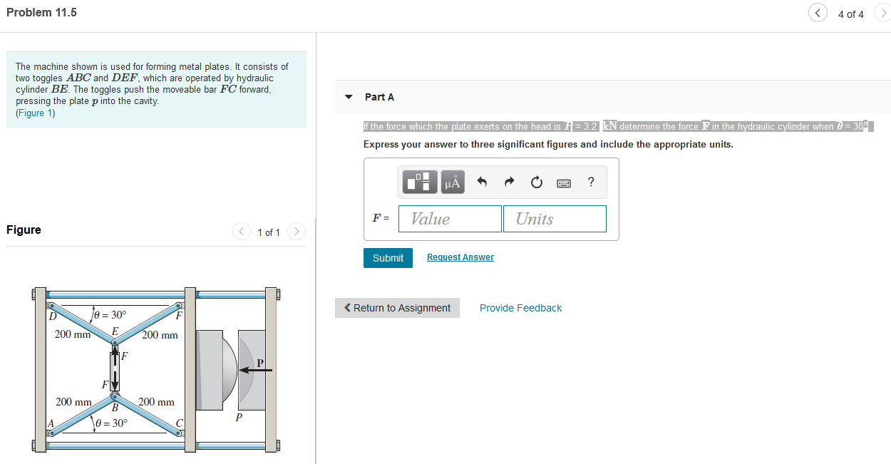 Solved Problem 11.5 4 of 4 The machine shown is used for | Chegg.com