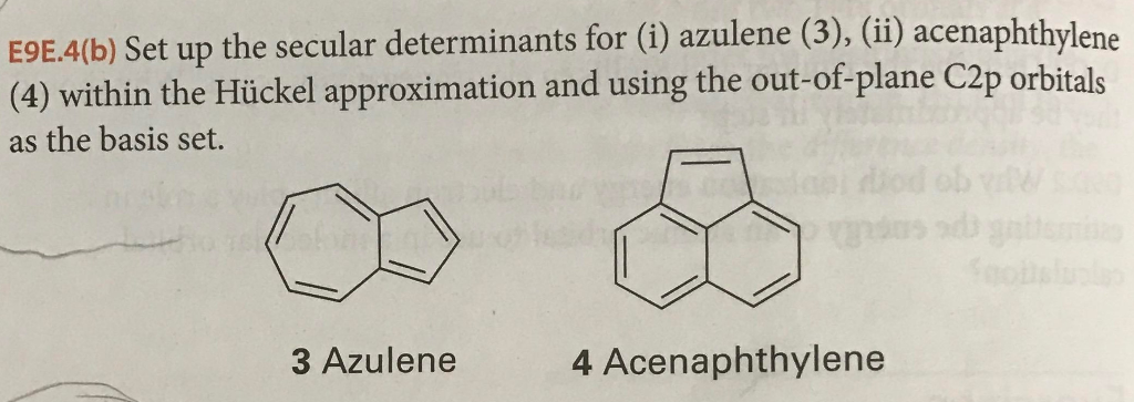 Solved E9E.4(b) Set up the secular determinants for (i) | Chegg.com