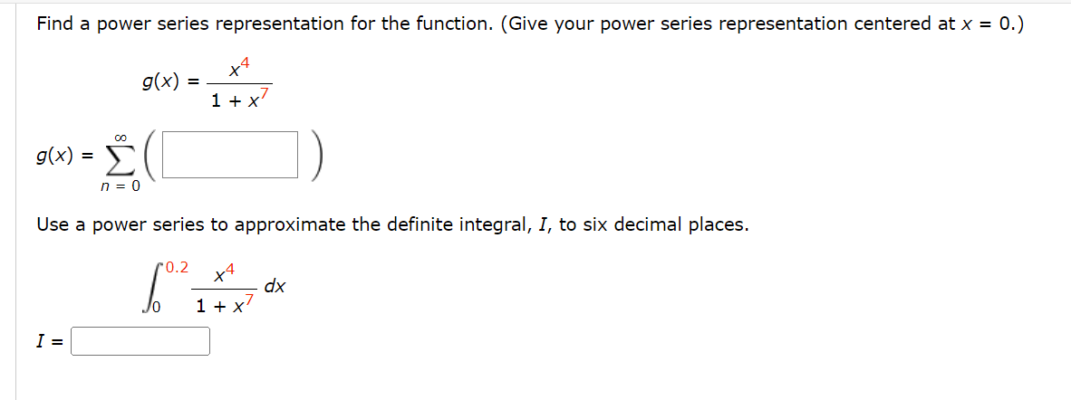 Solved Find a power series representation for the function. | Chegg.com