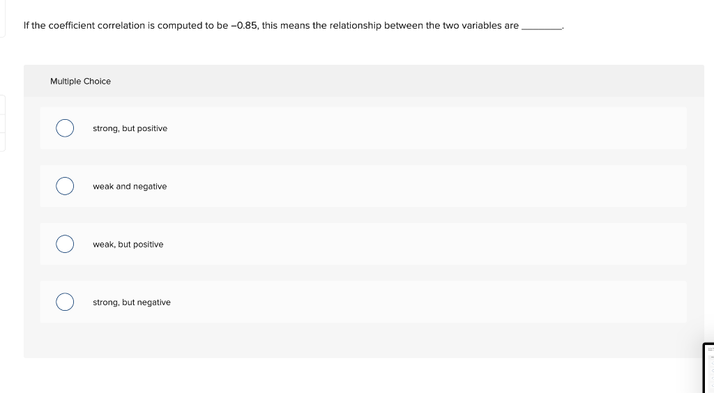 Solved If the coefficient correlation is computed to be | Chegg.com