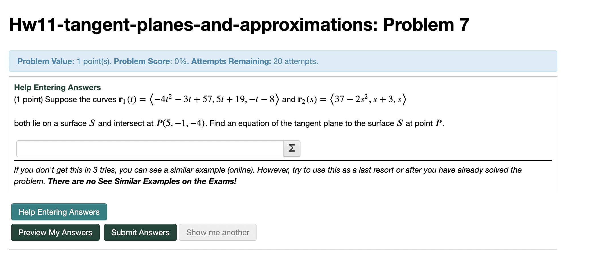 Solved Hw11-tangent-planes-and-approximations: Problem 7 | Chegg.com