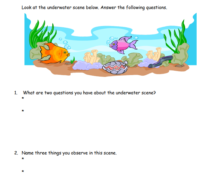 Solved Look at the underwater scene below. Answer the | Chegg.com