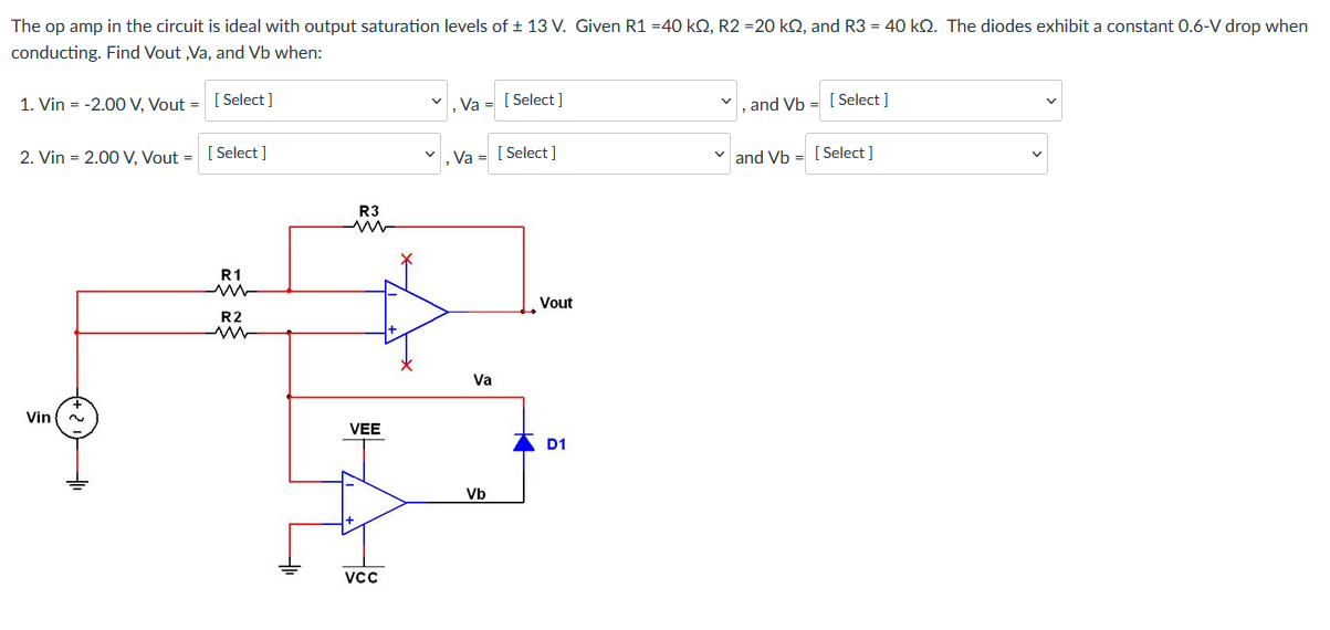 Solved The op amp in the circuit is ideal with output | Chegg.com