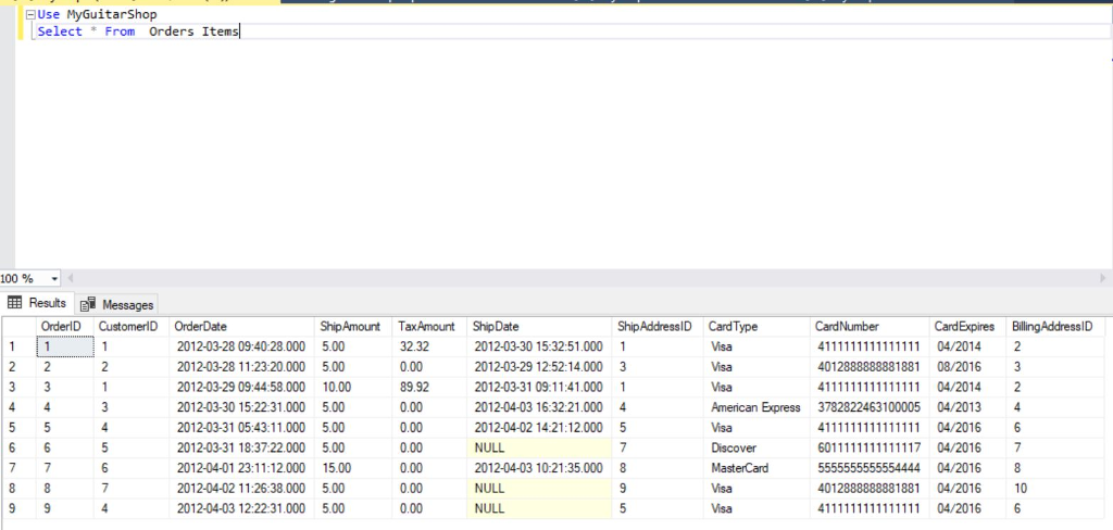 SQL -- Use MyGuitarShop >>> Write a SELECT | Chegg.com