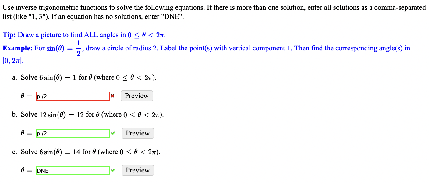 Solved Use inverse trigonometric functions to solve the | Chegg.com