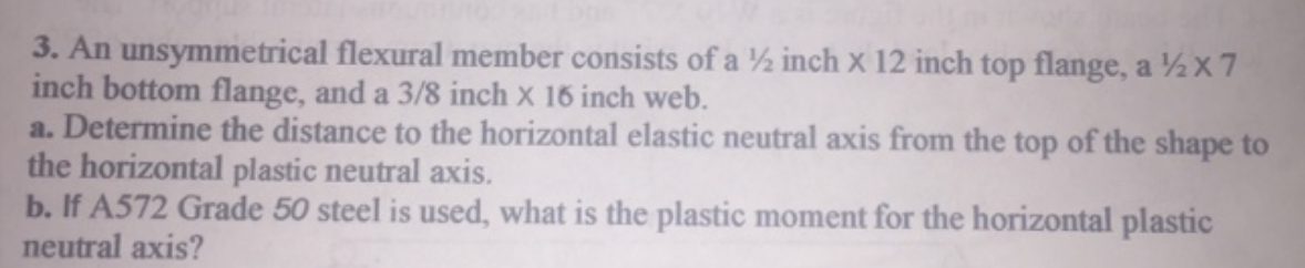 Solved c. Determine section modulus S and the yielding | Chegg.com