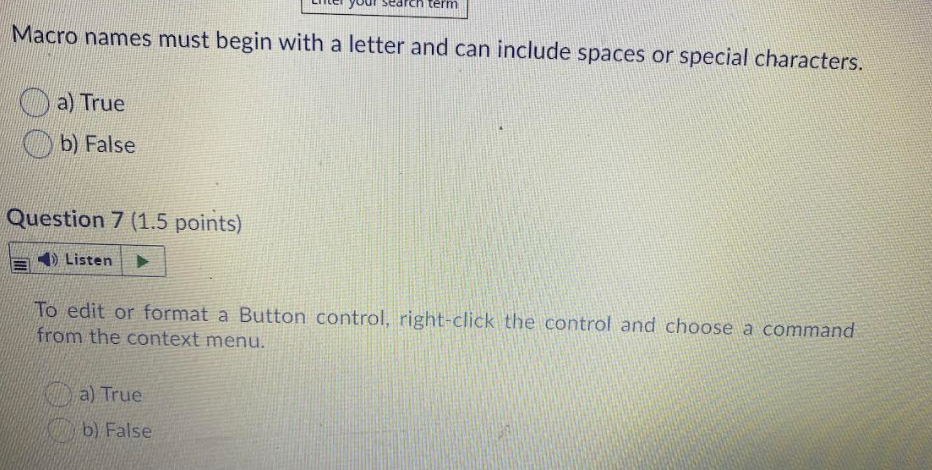 Solved term Macro names must begin with a letter and can | Chegg.com