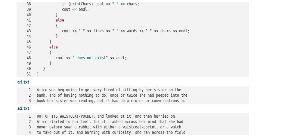 Solved Now, modify the wc program so that it accepts the | Chegg.com