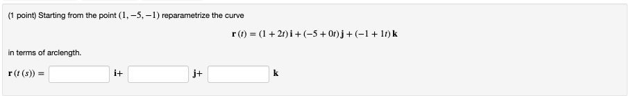 Solved (1 point) Starting from the point (1, -5, -1) | Chegg.com