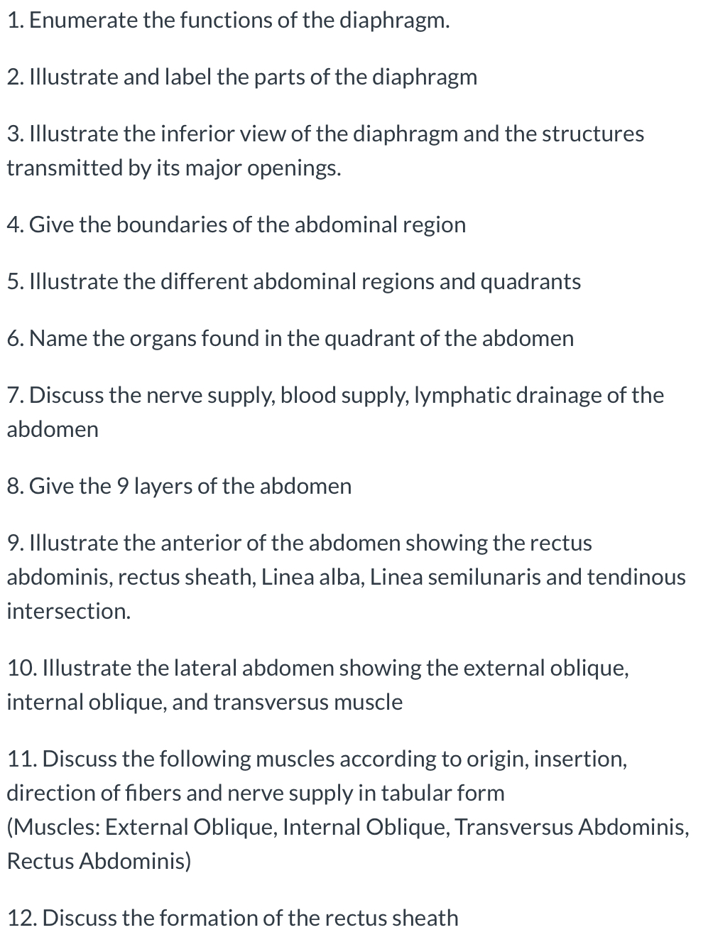 Solved 1. Enumerate the functions of the diaphragm. 2. | Chegg.com
