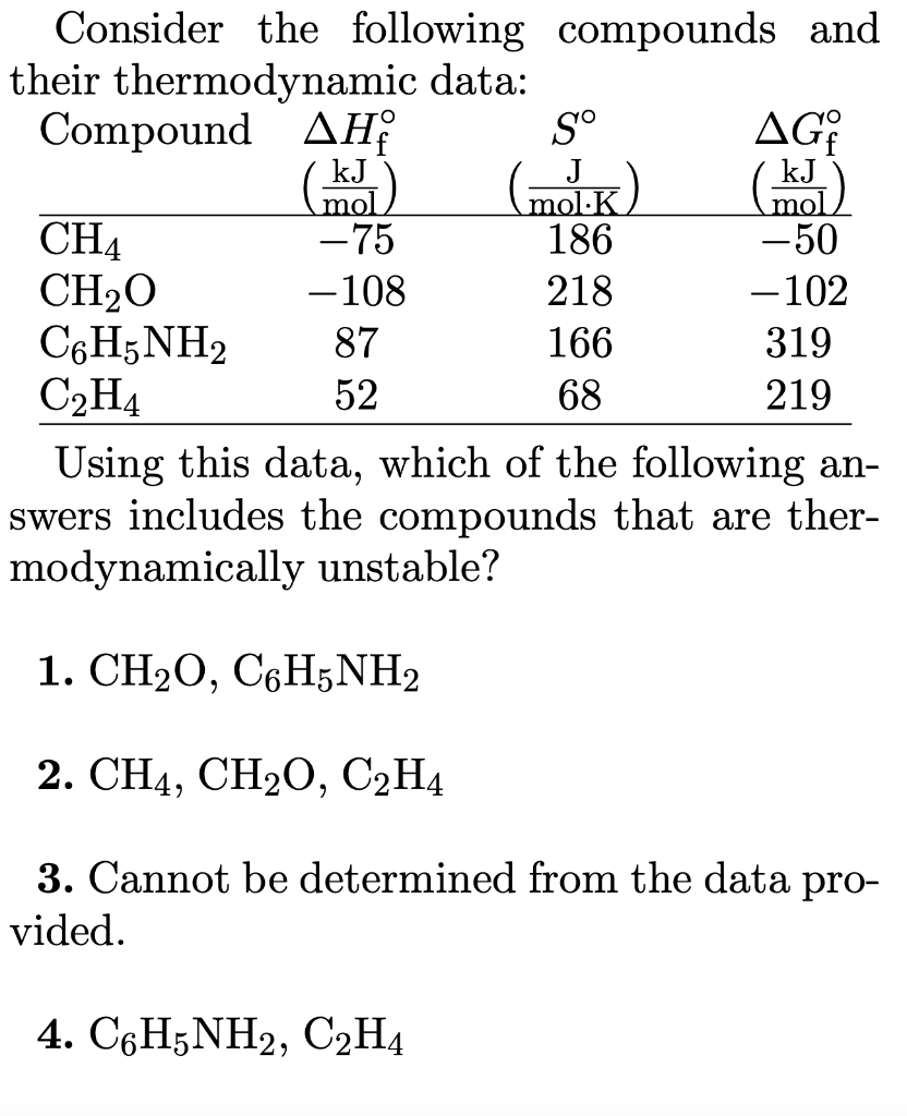 Solved Consider the following compounds and their | Chegg.com