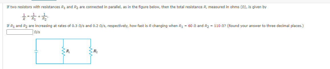 Solved If two resistors with resistances R1 and R2 | Chegg.com