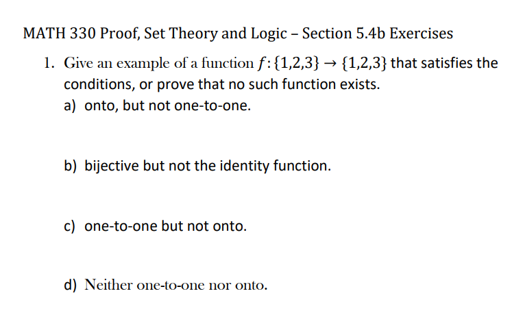 Solved MATH 330 Proof, Set Theory and Logic - Section 5.4b | Chegg.com