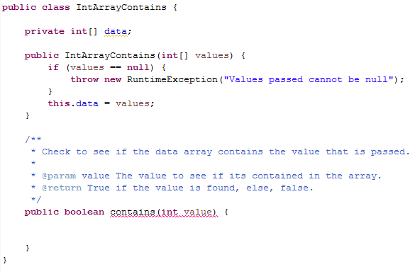 Solved Public Class Intarraycontains Private Int Data 