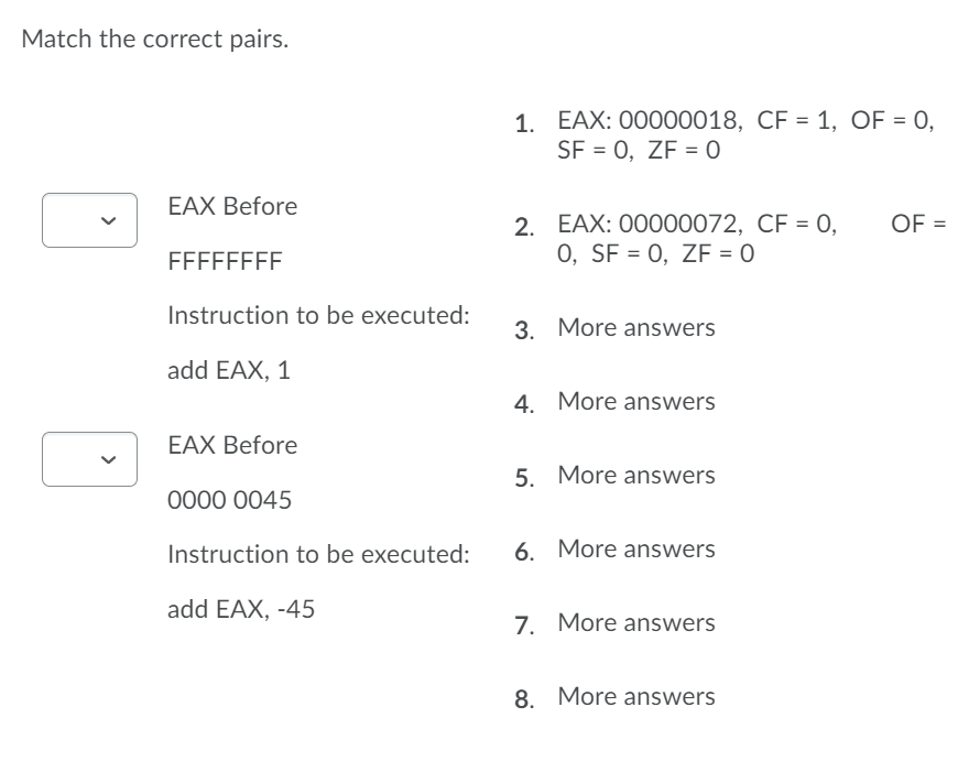 Solved Question 1 (1 point) Suppose EAX contains FF FF FF F3 | Chegg.com
