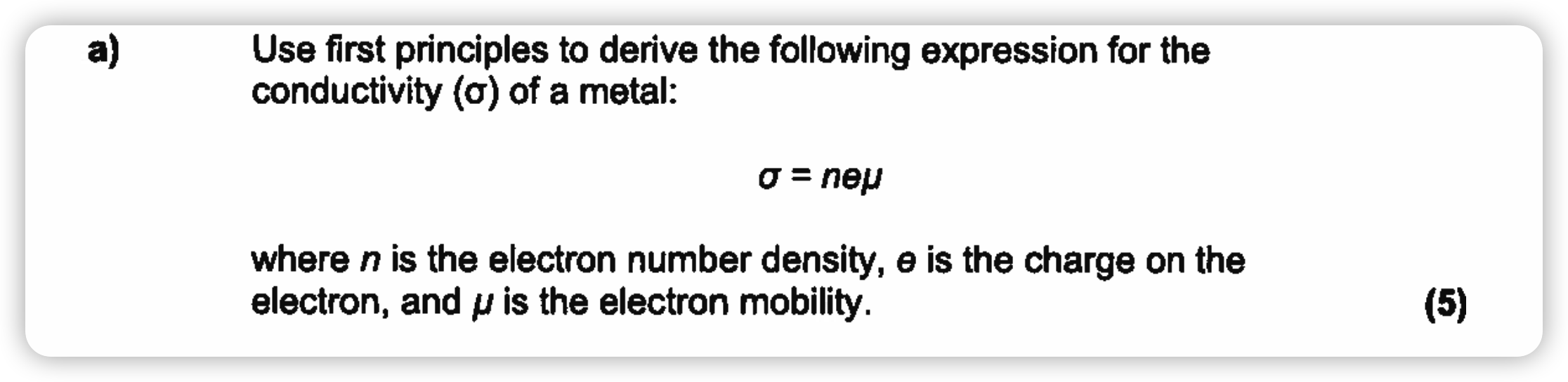 Solved Use first principles to derive the following | Chegg.com