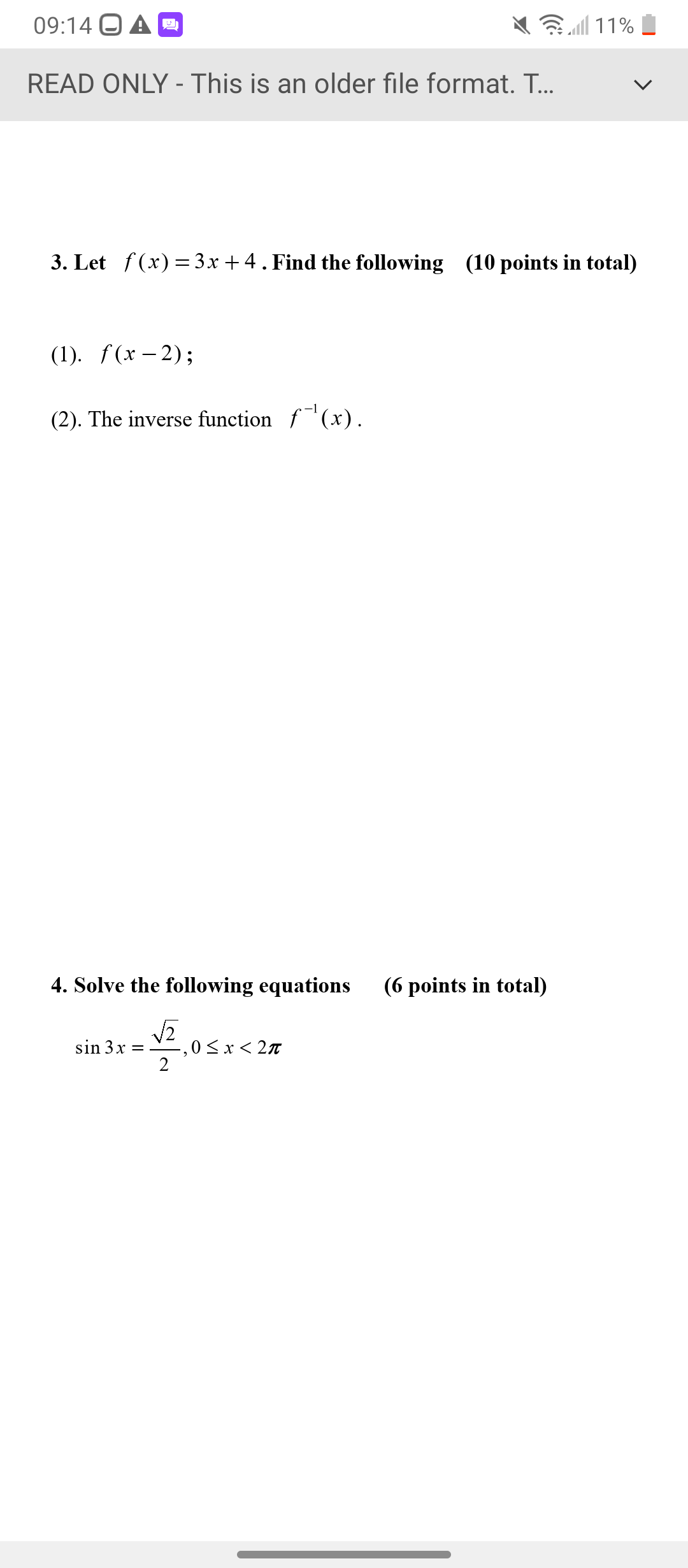 Solved READ ONLY - This is an older file format. T... 3. Let | Chegg.com