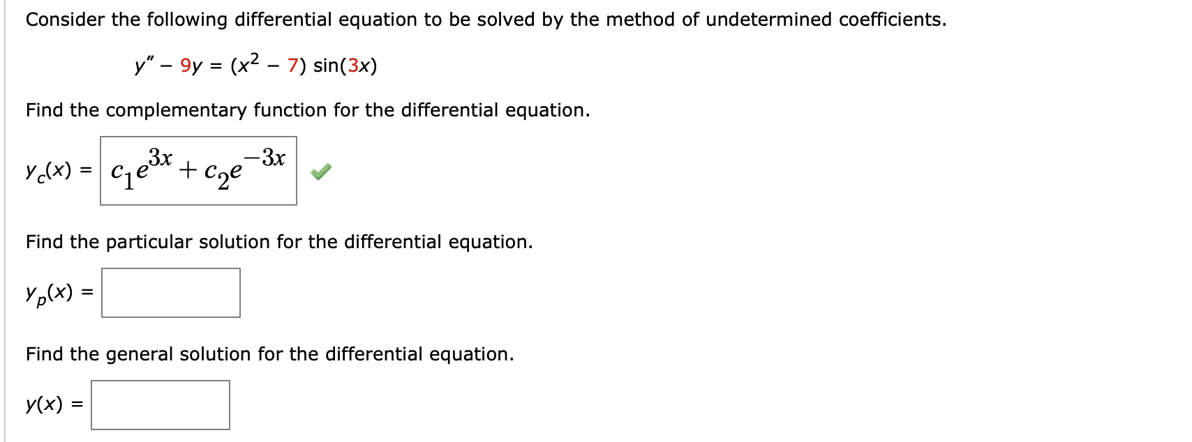 Solved Consider the following differential equation to be | Chegg.com