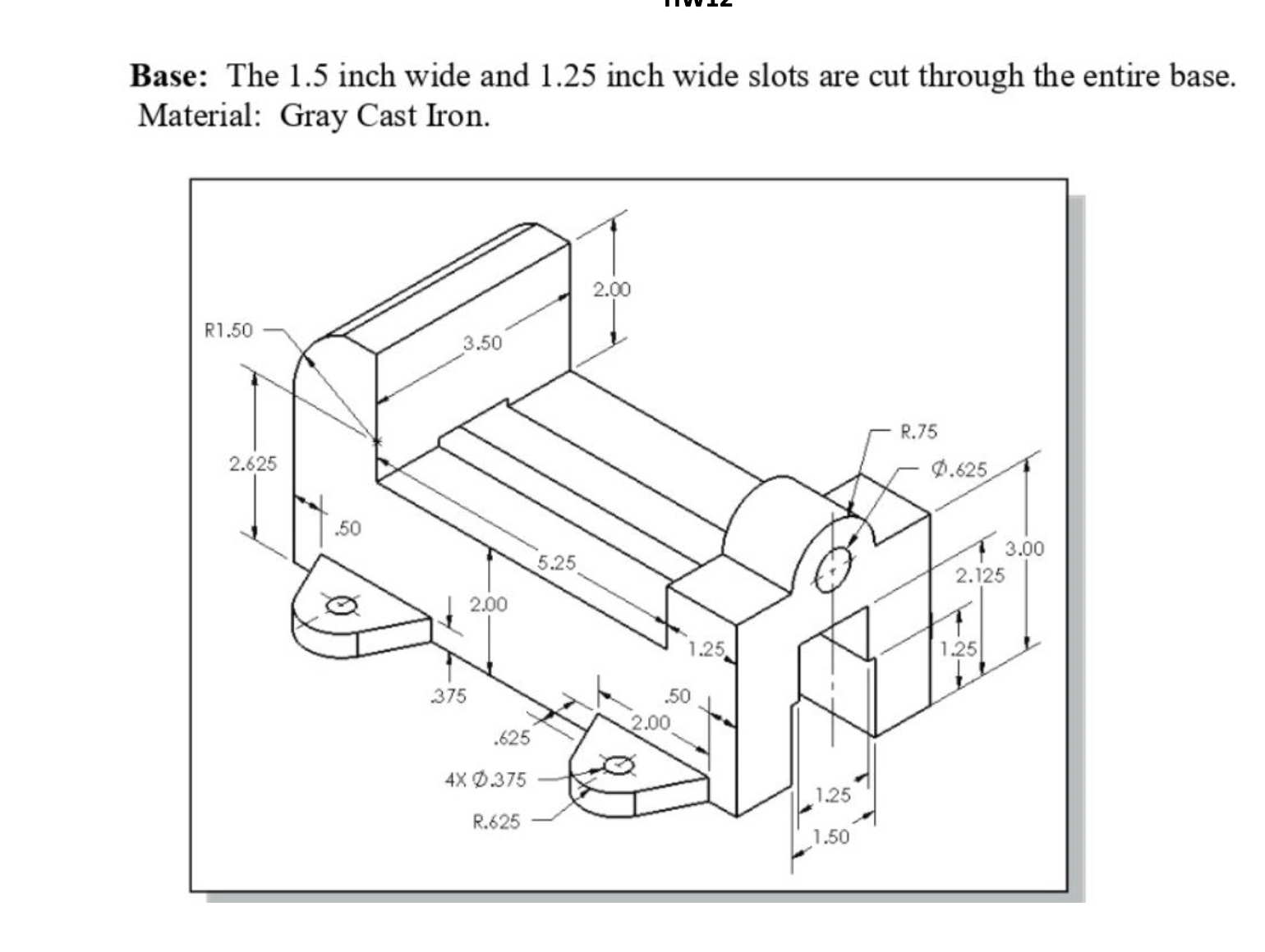 Base The 1 5 inch Wide And 1 25 inch Wide Slots Chegg
