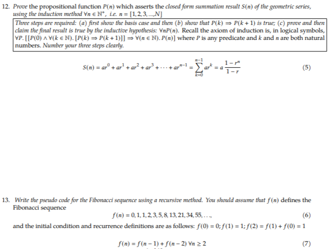 Solved 12. Prove the propositional function P(n) which | Chegg.com