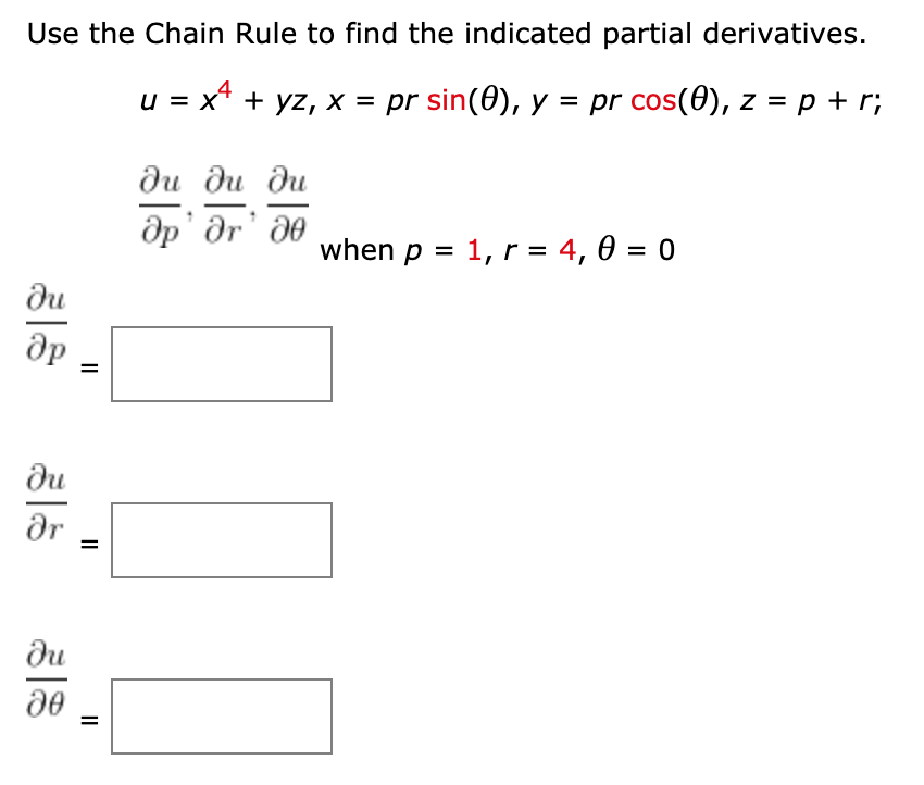 Solved Use the Chain Rule to find the indicated partial | Chegg.com
