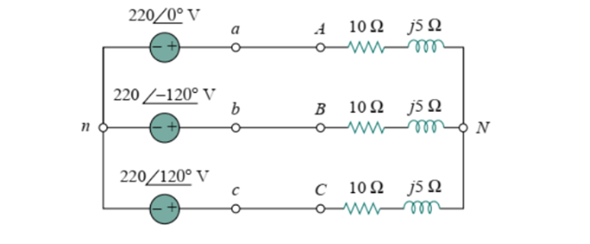 Solved For the circuit below,1. Calculate the line currents | Chegg.com