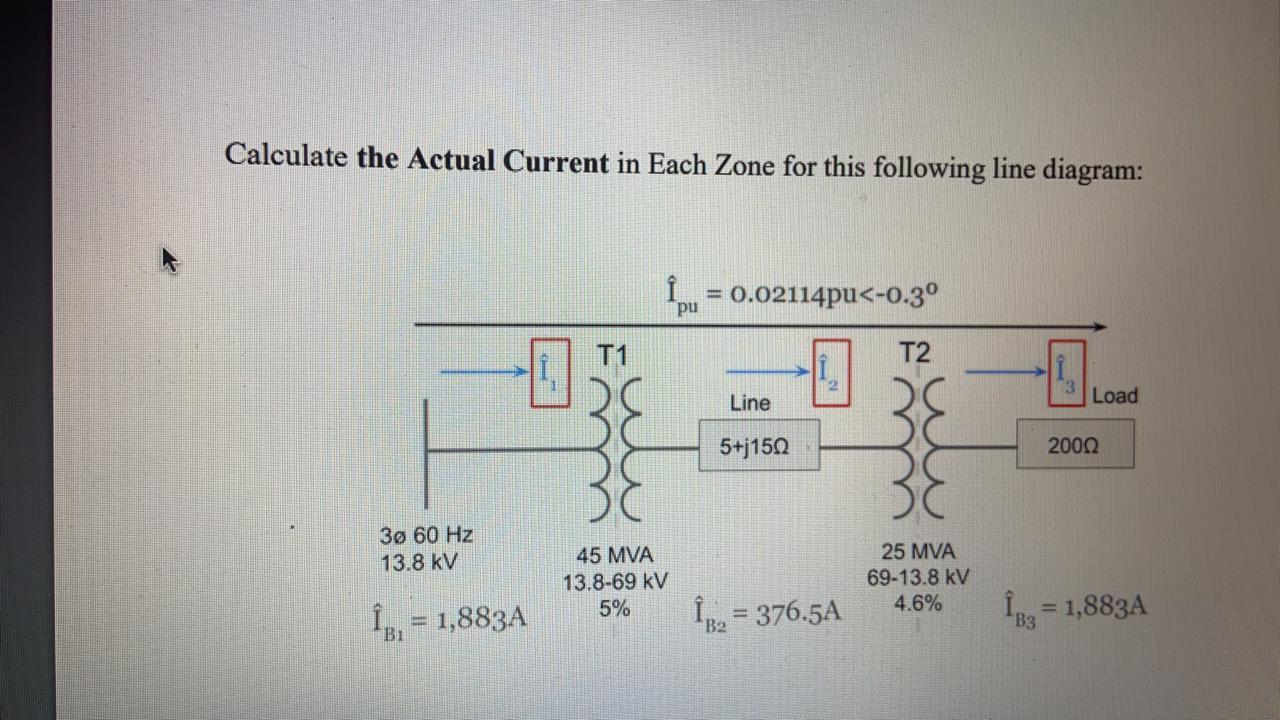 Solved Calculate the Actual Current in Each Zone for this | Chegg.com