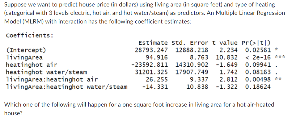 Solved Suppose we want to predict house price (in dollars) | Chegg.com Solved Suppose we want to predict house price (in dollars) | Chegg.com