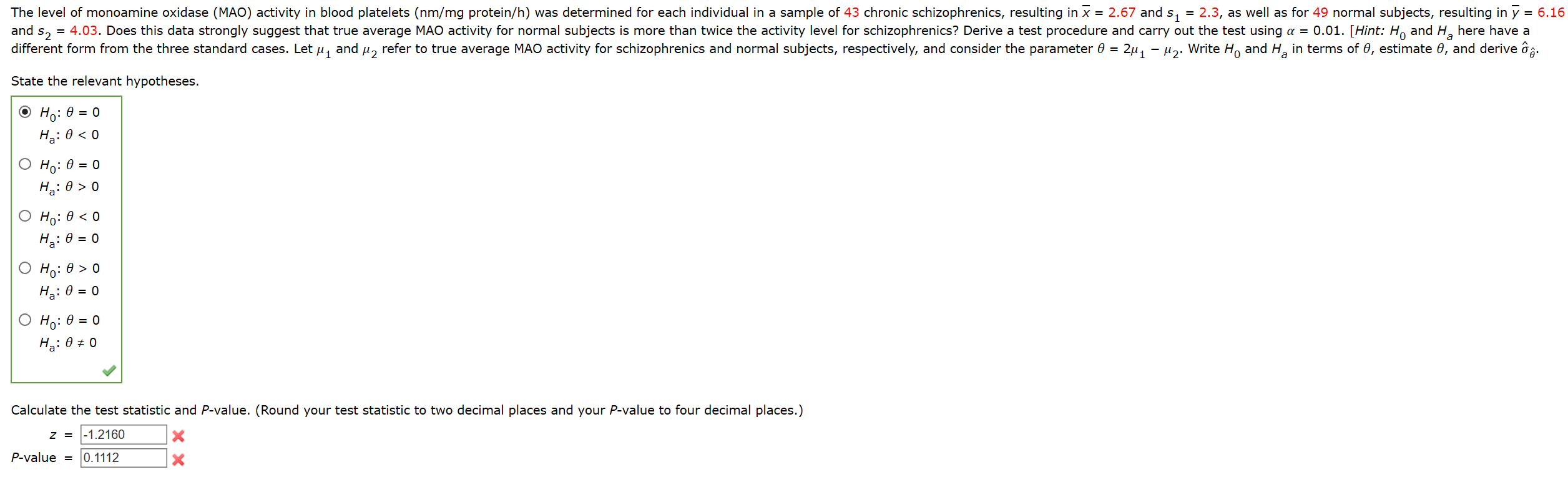 Solved The level of monoamine oxidase (MAO) activity in | Chegg.com