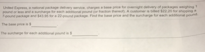 Solved United Express, a national package delivery service, | Chegg.com