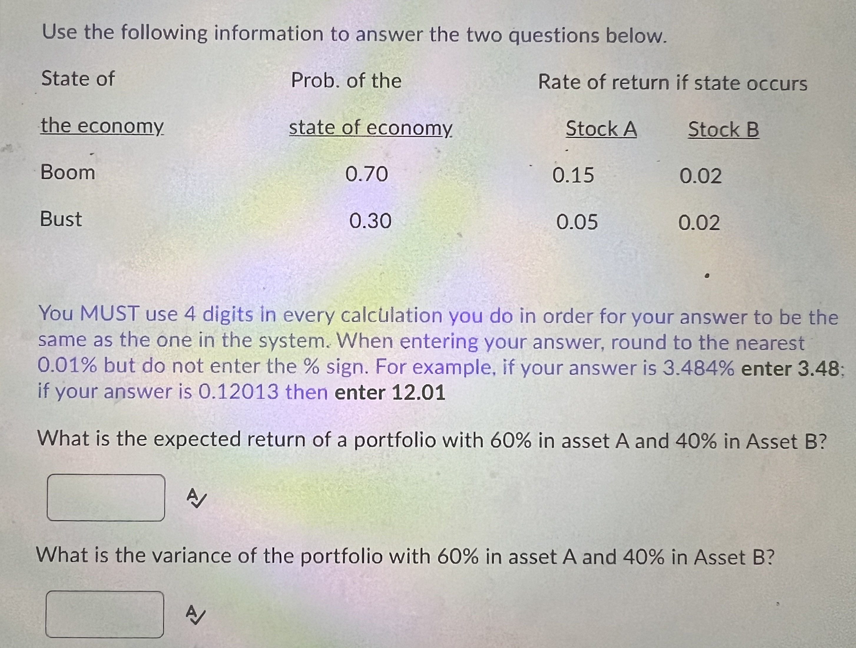 Solved Use the following information to answer the two | Chegg.com
