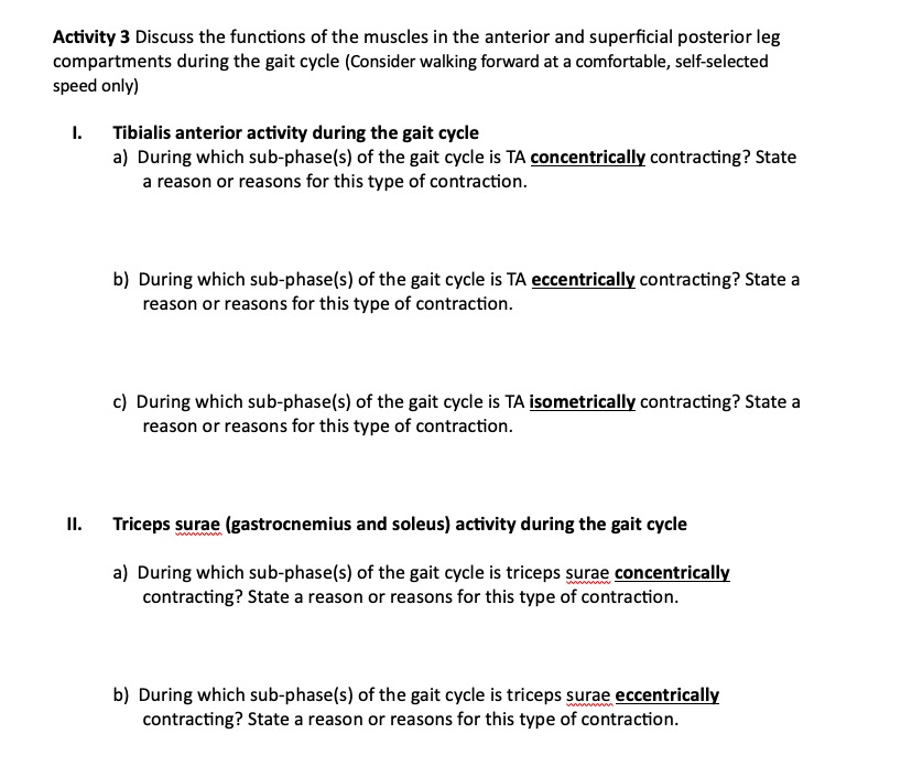 Solved Activity 3 Discuss the functions of the muscles in | Chegg.com