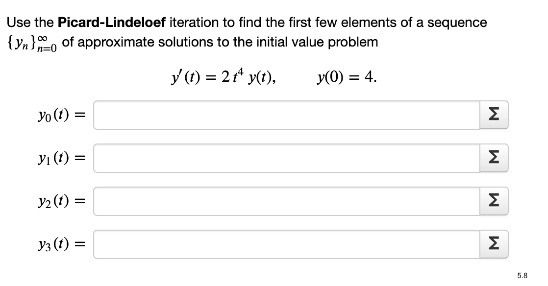 Solved Use the Picard-Lindeloef iteration to find the first | Chegg.com