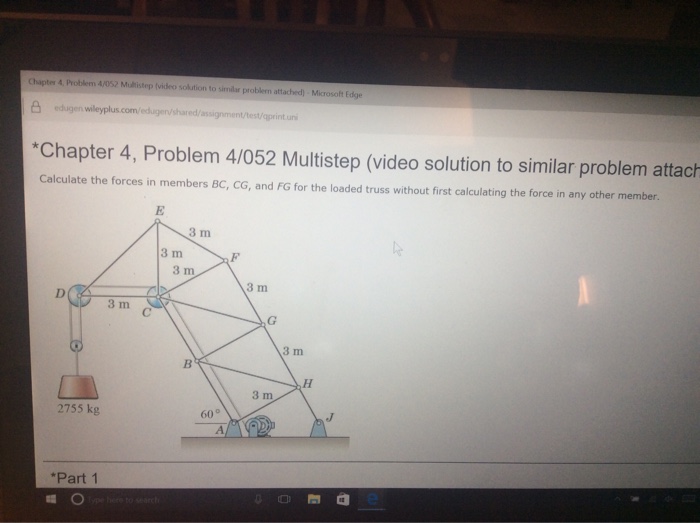 Solved Chapter 4, Problem 4/052 Mulbtistep (video solution | Chegg.com
