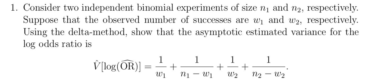 Solved 1. Consider two independent binomial experiments of | Chegg.com